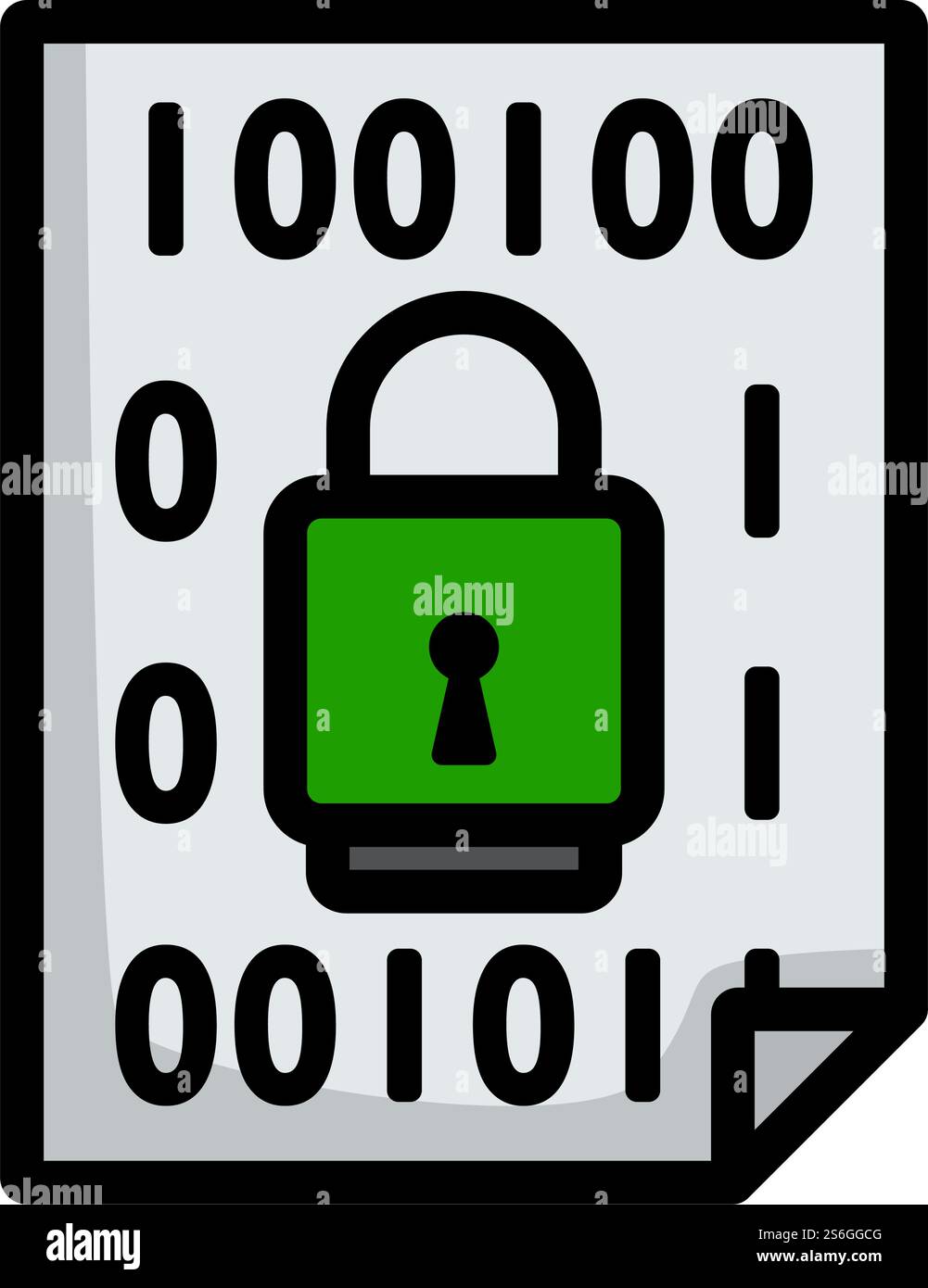 Data Security Icon. Editable Bold Outline With Color Fill Design ...