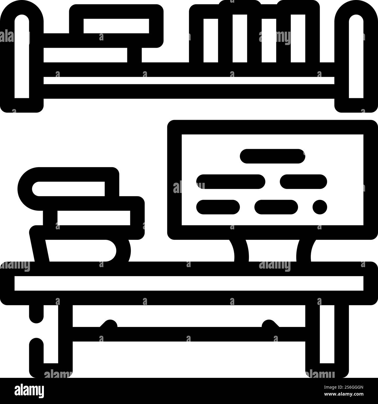 place to study line icon vector. place to study sign. isolated contour ...