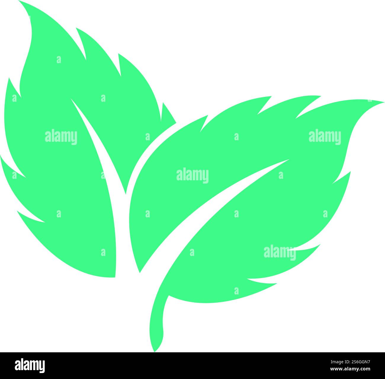 Mint leaves flat vector color icon template Stock Vector Image & Art ...
