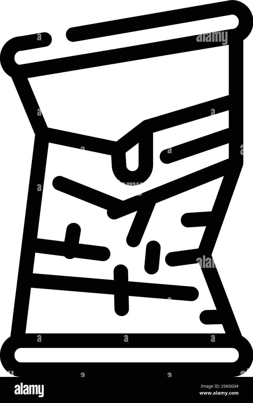 bad damaged canned food line icon vector. bad damaged canned food sign ...