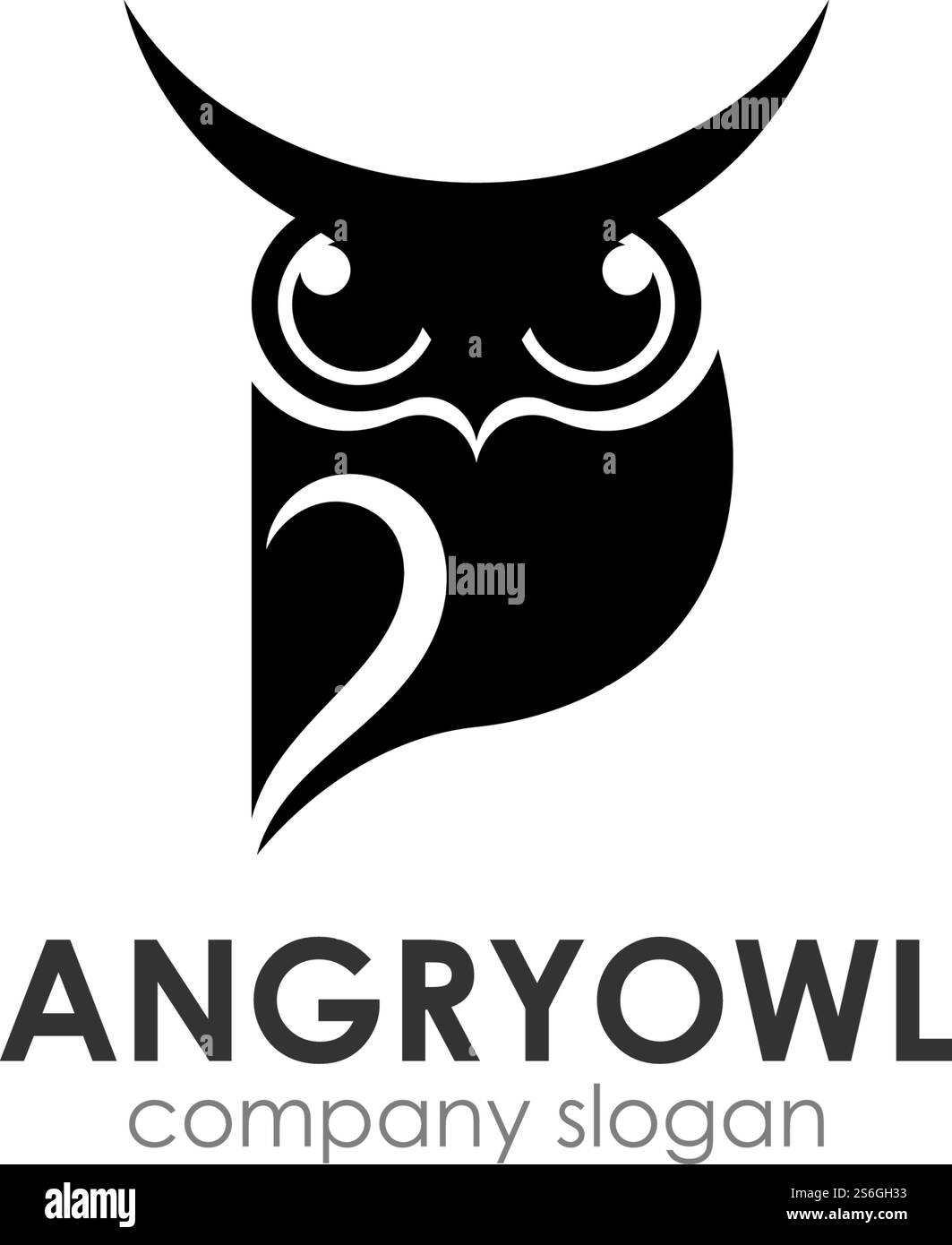 Angry Owl Logo Template Design Vector, Emblem, Design Concept, Creative ...