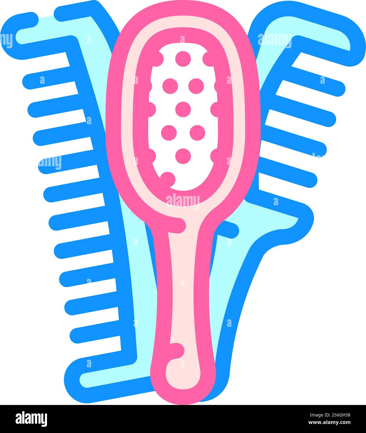 hairbrushes tool for hair color icon vector. hairbrushes tool for hair ...