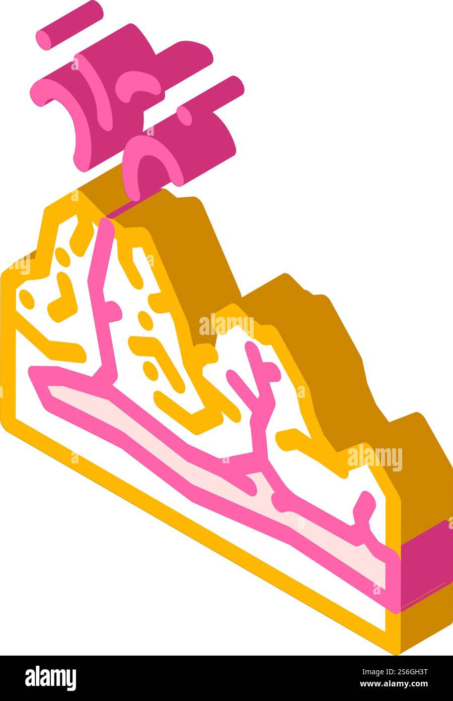 valley of volcanoes isometric icon vector. valley of volcanoes sign ...