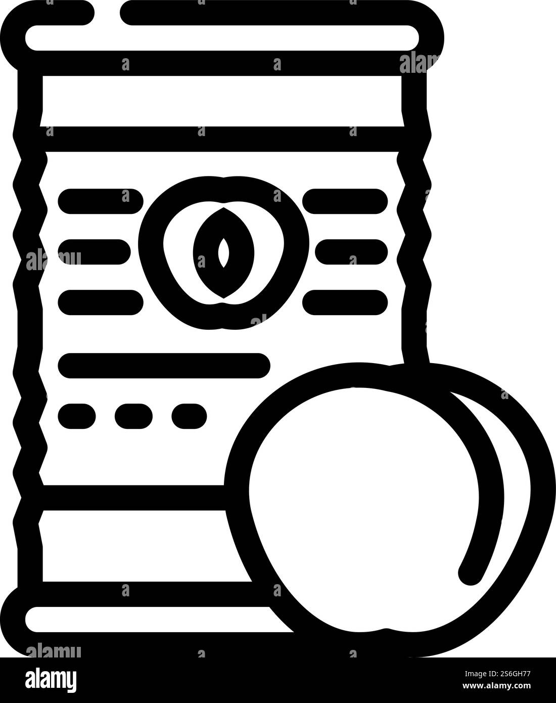 peaches canned food line icon vector. peaches canned food sign ...