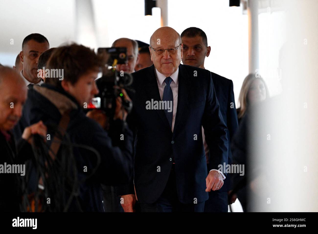 Beirut, Lebanon. 17th Jan, 2025. Lebanon's outgoing Prime Minister ...
