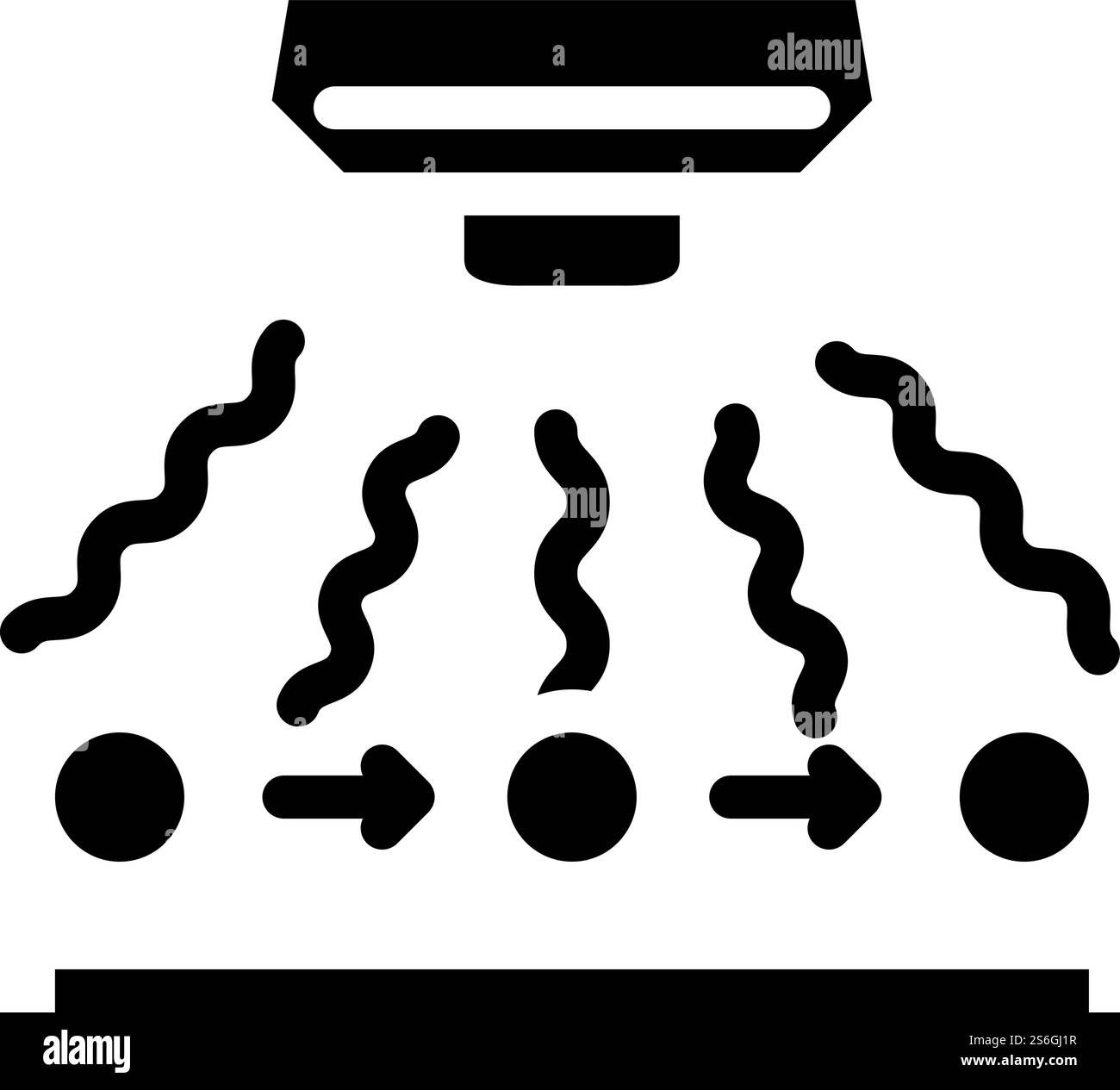 radio wave sensor glyph icon vector. radio wave sensor sign. isolated ...