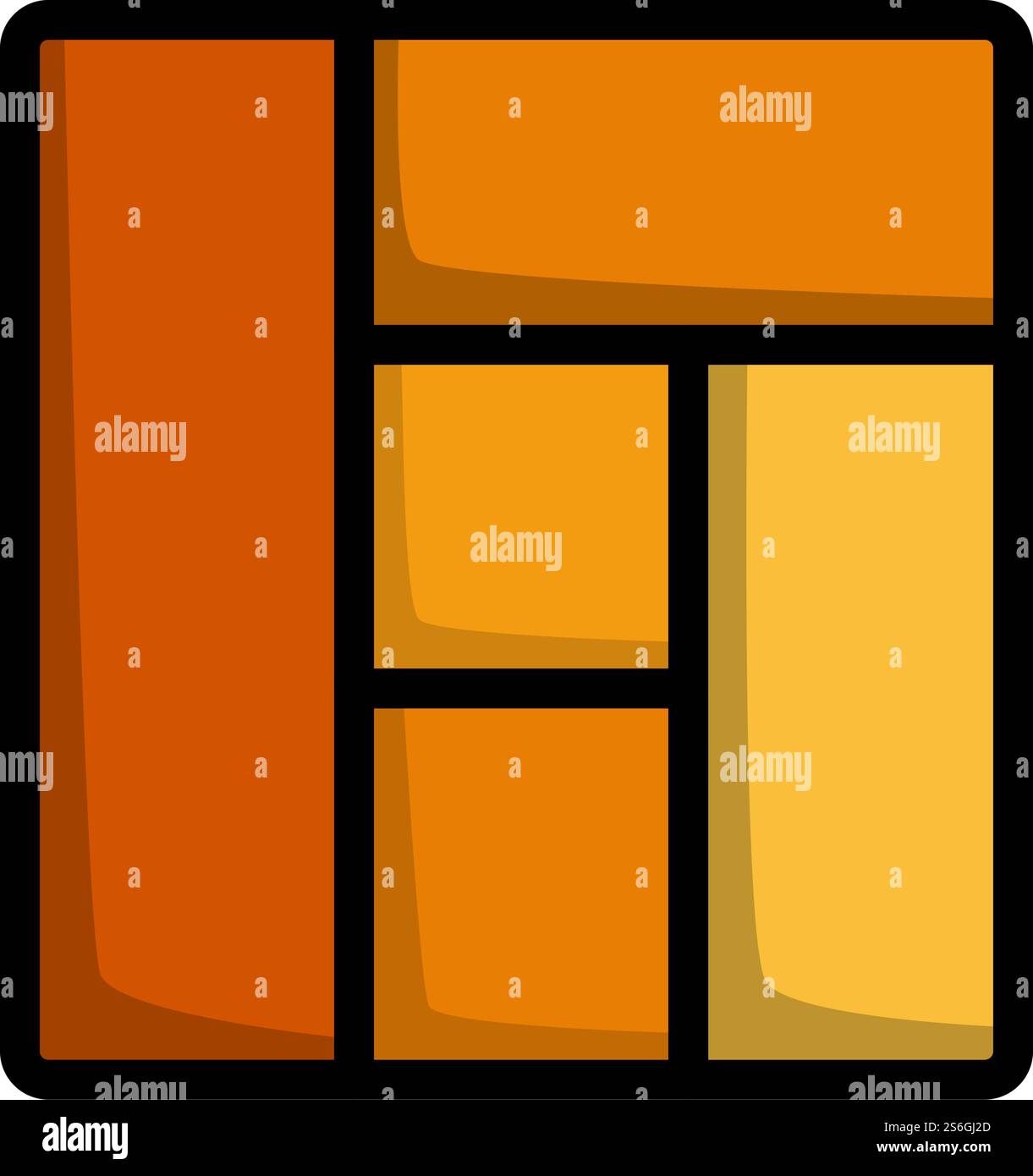 Icon Of Parquet Plank Pattern. Editable Bold Outline With Color Fill ...