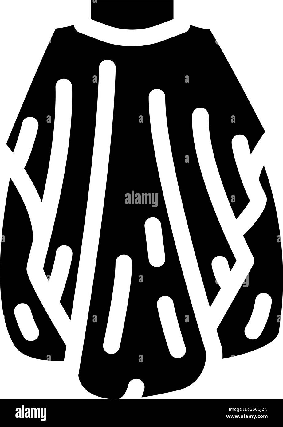 cape of haircuts glyph icon vector. cape of haircuts sign. isolated ...