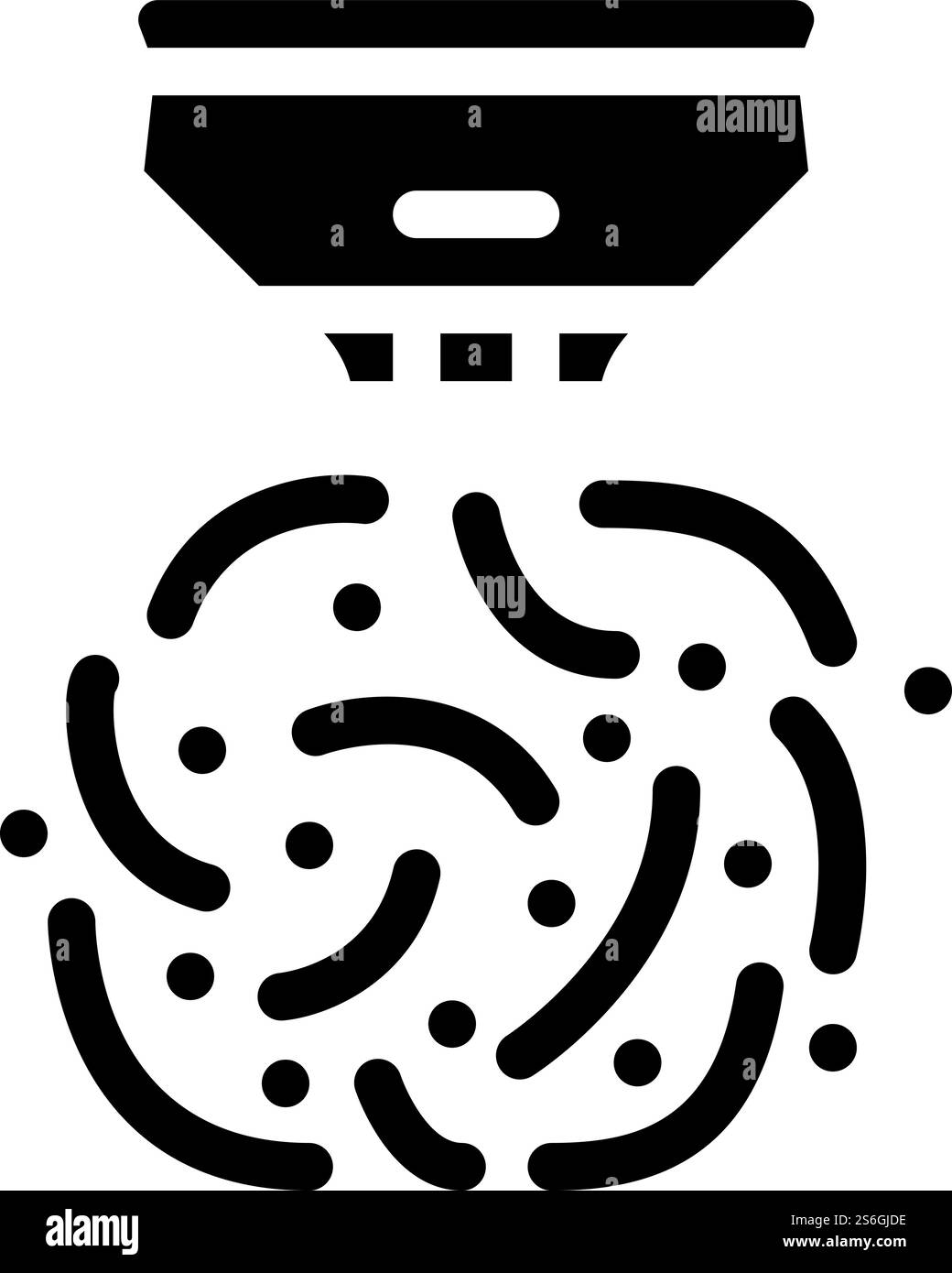 smoke detector glyph icon vector. smoke detector sign. isolated contour ...