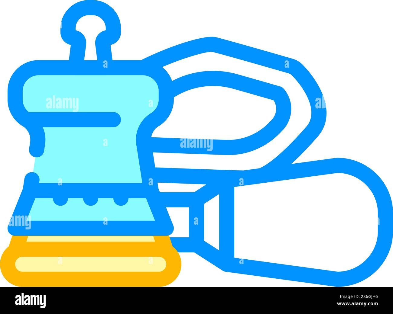 orbital sander tool color icon vector. orbital sander tool sign ...