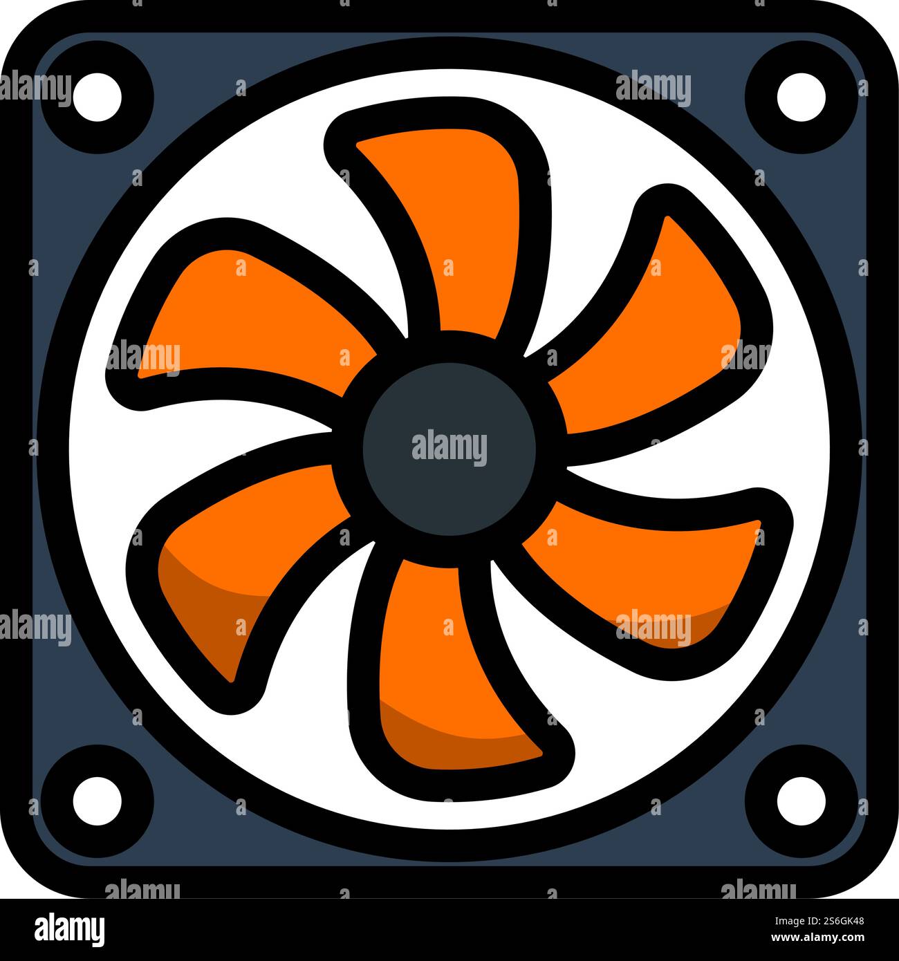 Fan Icon. Editable Bold Outline With Color Fill Design. Vector ...