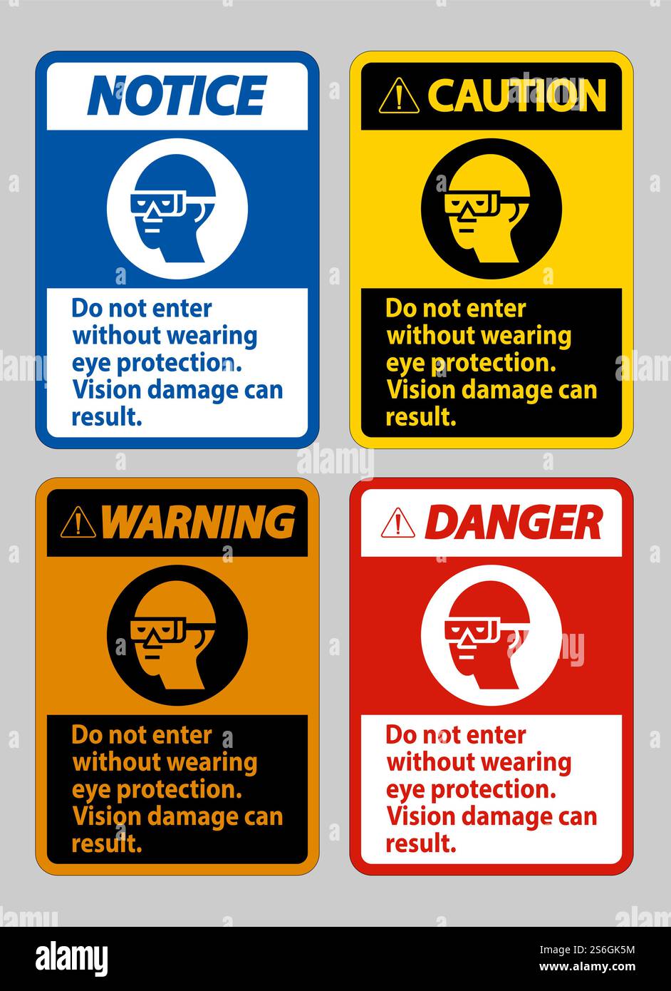 Do Not Enter Without Wearing Eye Protection,Vision Damage Can Result ...