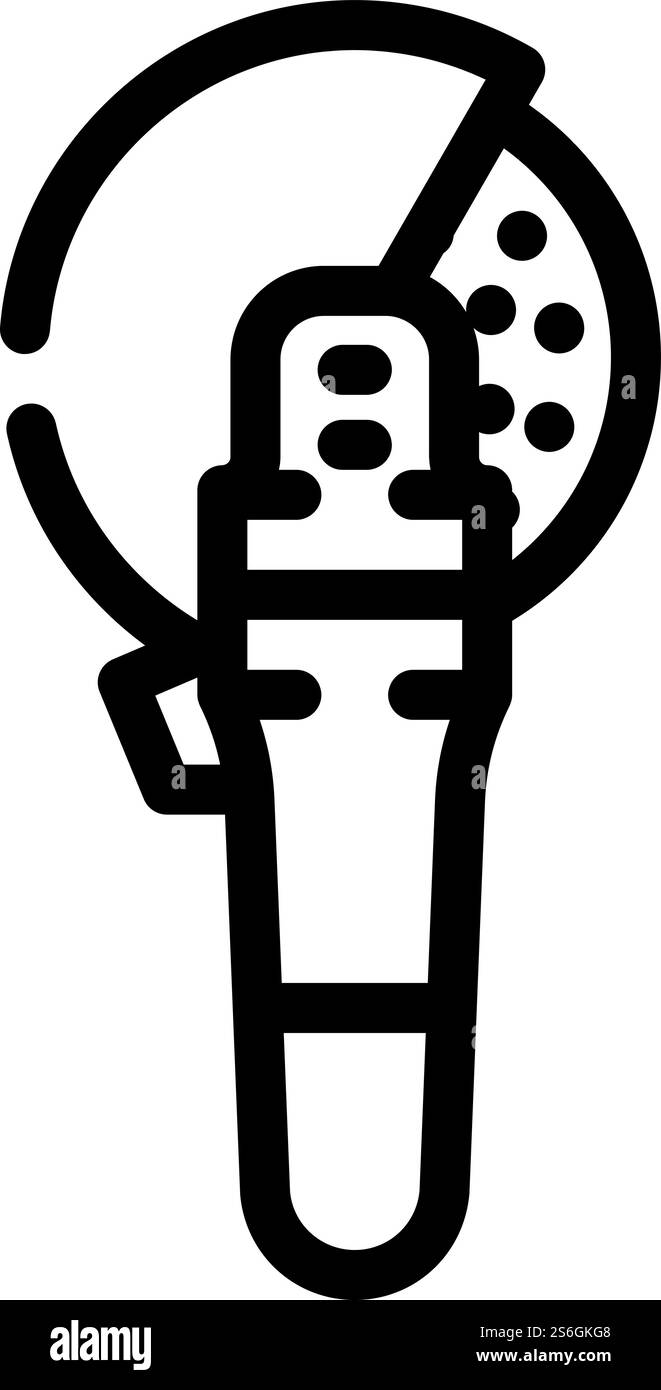 angle grinder tool line icon vector. angle grinder tool sign. isolated ...