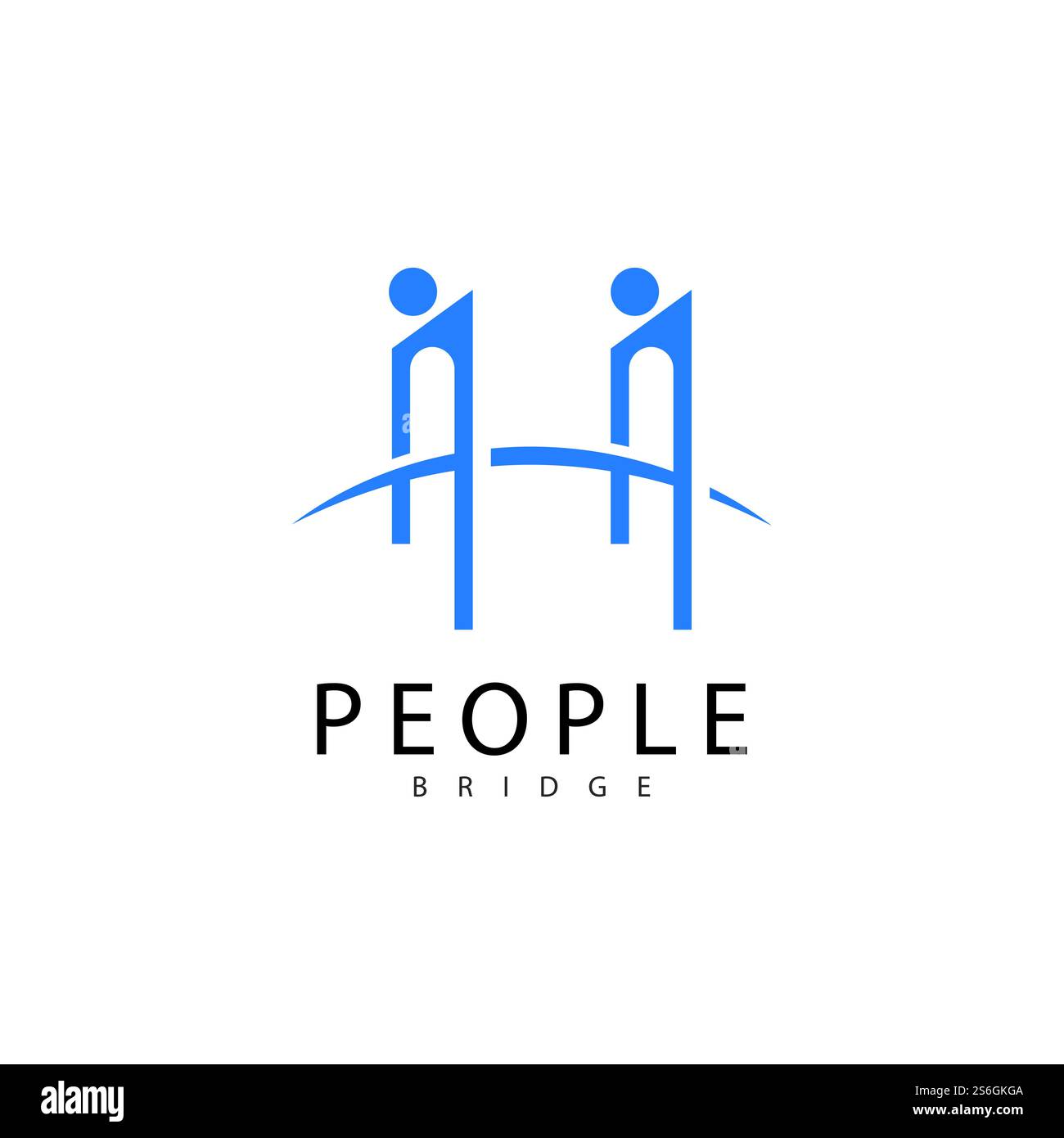 bridge people logo icon vector illustration Stock Vector Image & Art ...