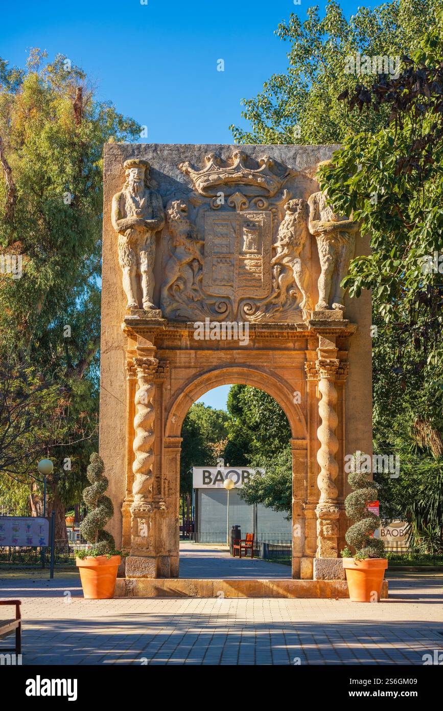 Murcia, Spain. January 10, 2025. Gate or Portada del Huerto de las ...
