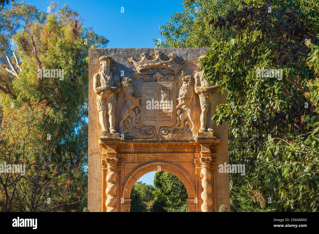 Murcia, Spain. January 10, 2025. Gate or Portada del Huerto de las ...