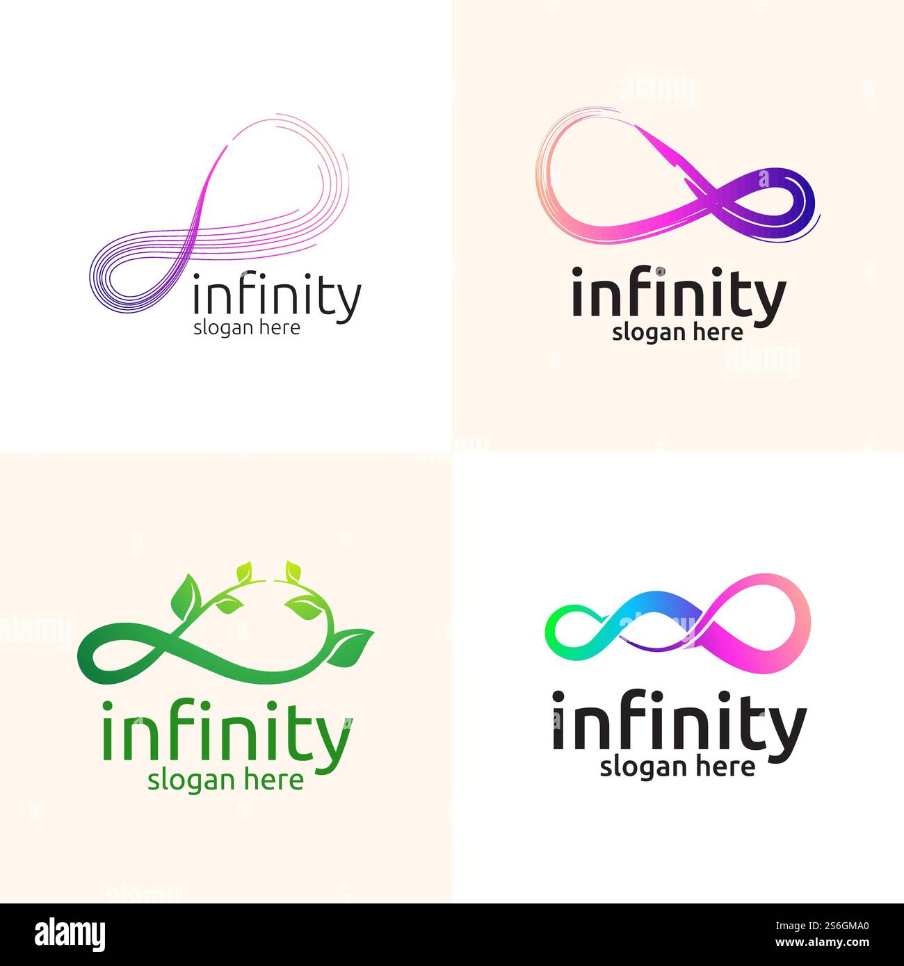 Infinity Loop Logo Icon. Vector Unlimited Infinite, Endless Line Shape ...