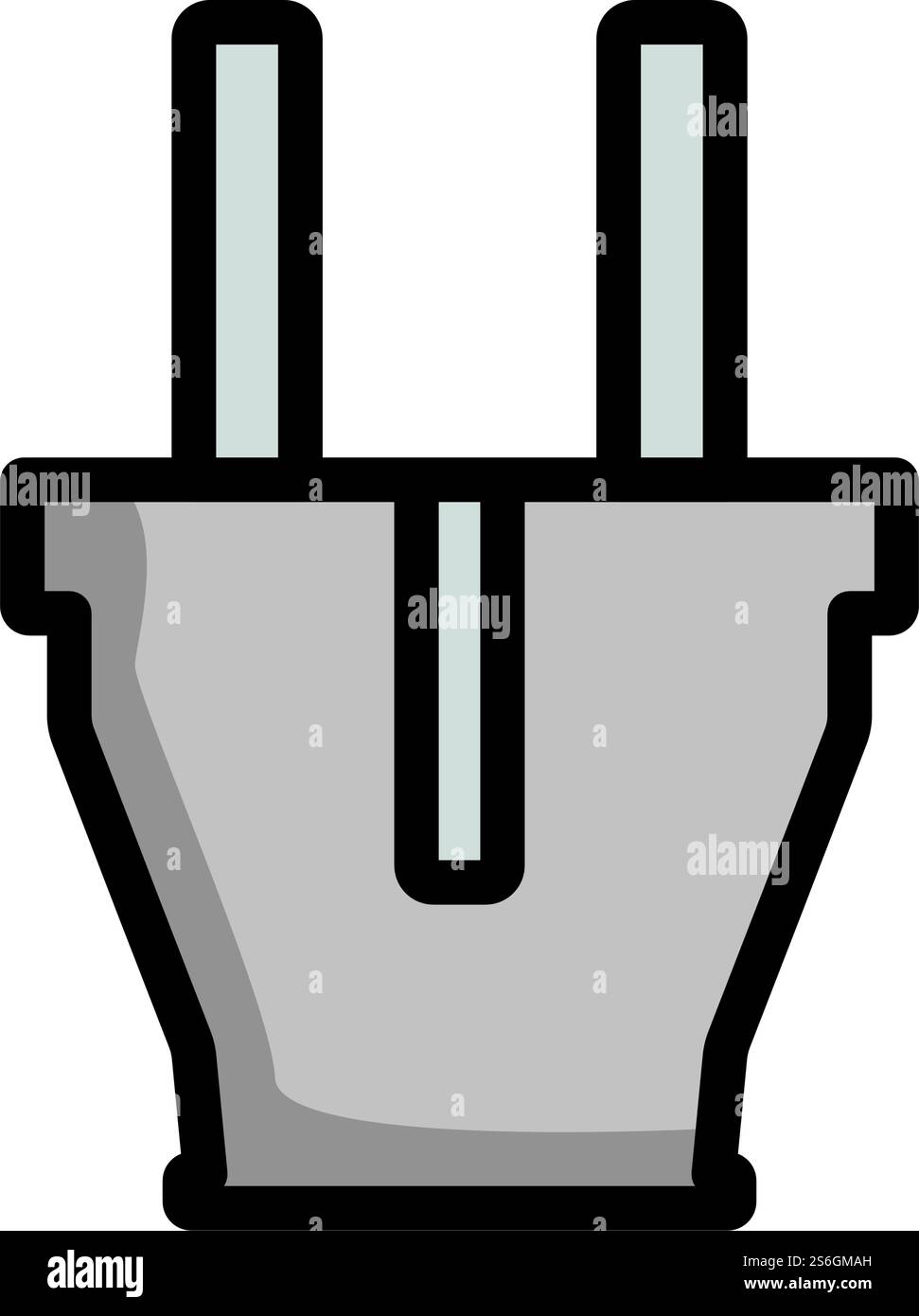 Electrical Plug Icon. Editable Bold Outline With Color Fill Design ...