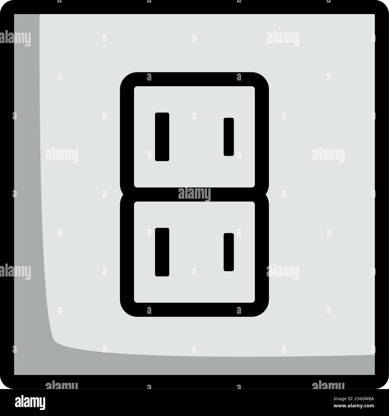 Japan Electrical Socket Icon. Editable Bold Outline With Color Fill ...