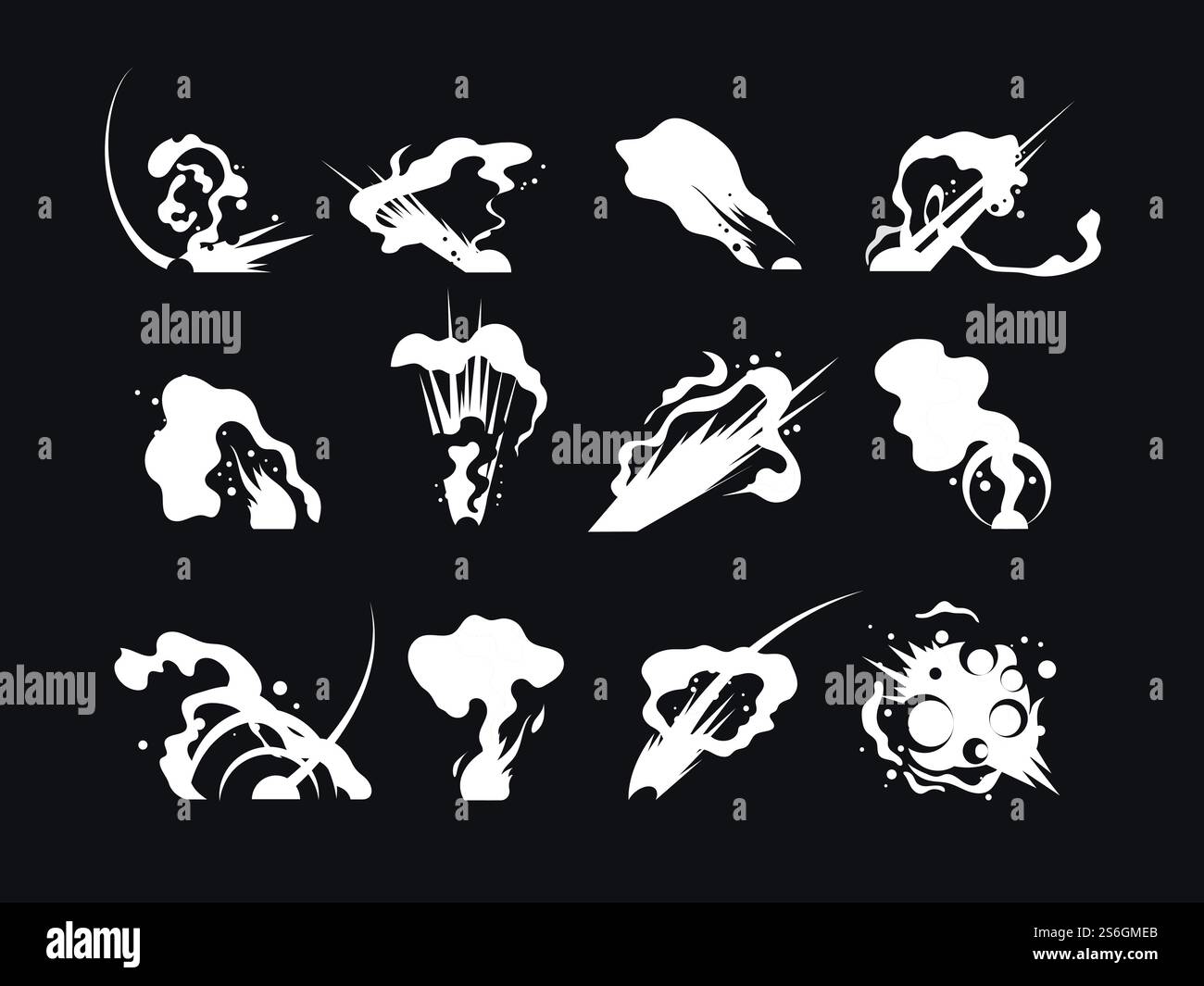 Cartoon cloudy puff frame smoke hi-res stock photography and images - Alamy