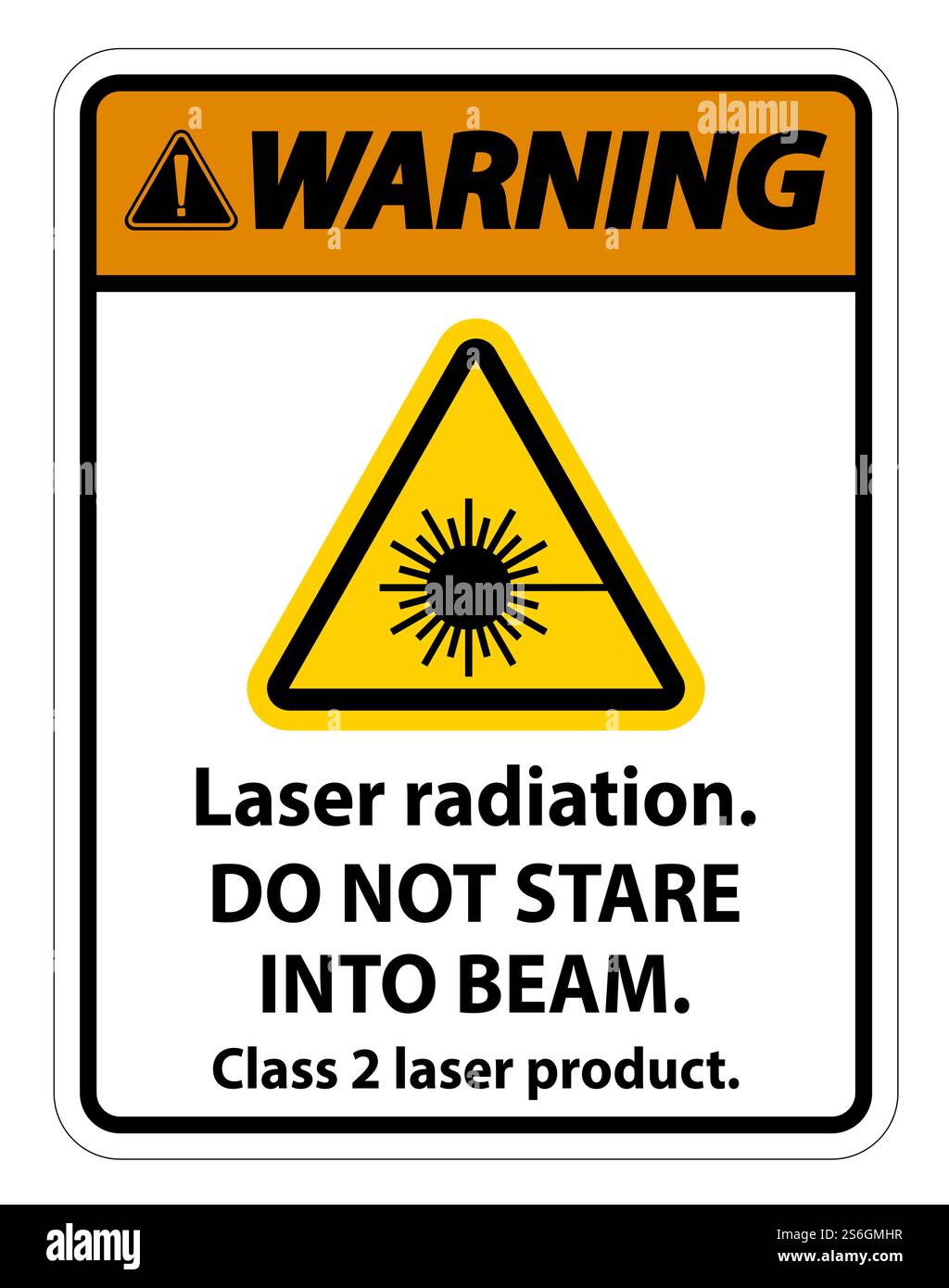 Warning Laser radiation,do not stare into beam,class 2 laser product ...