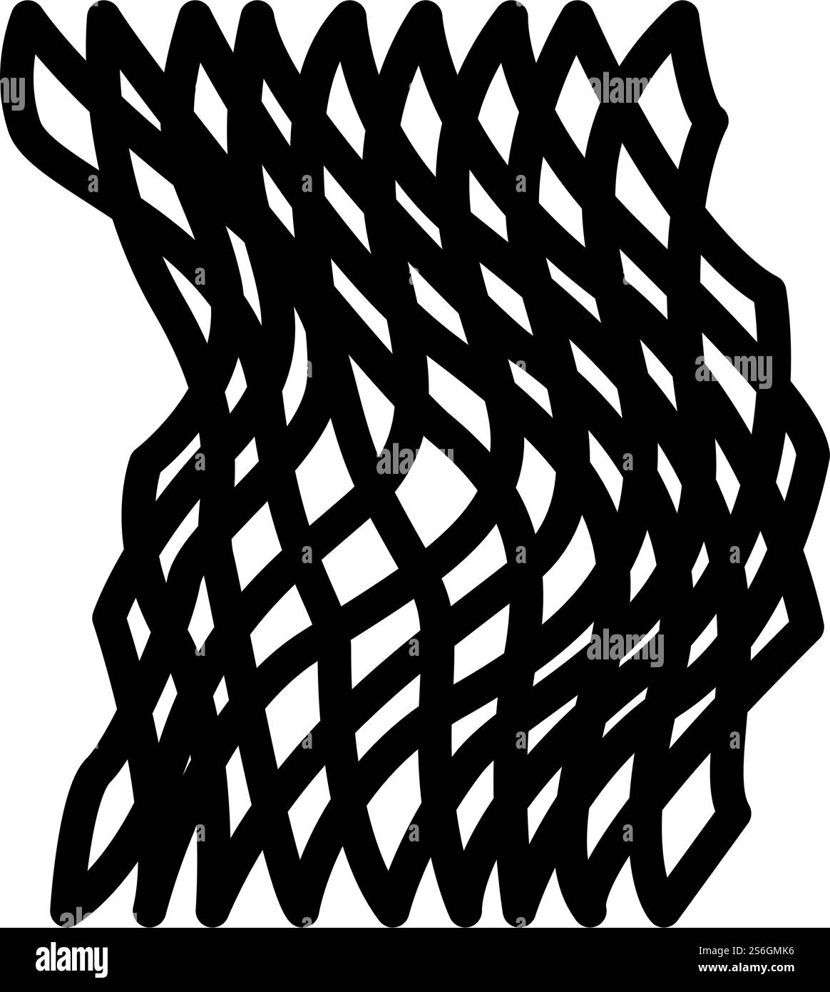 Icon Of Fishing Net. Editable Bold Outline With Color Fill Design ...