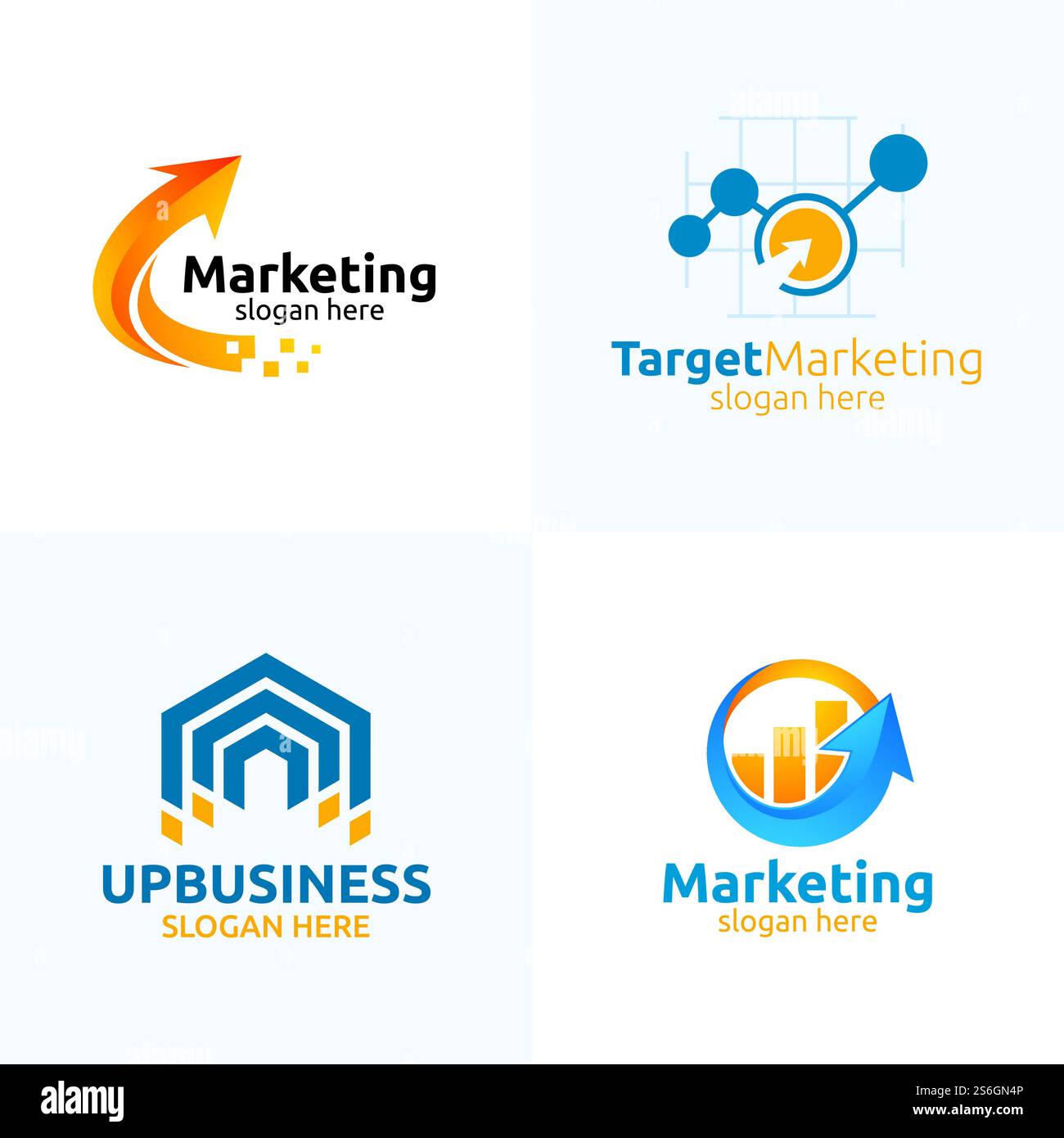 Marketing Financial Advisor Vector Logo Design Template Icon Stock ...