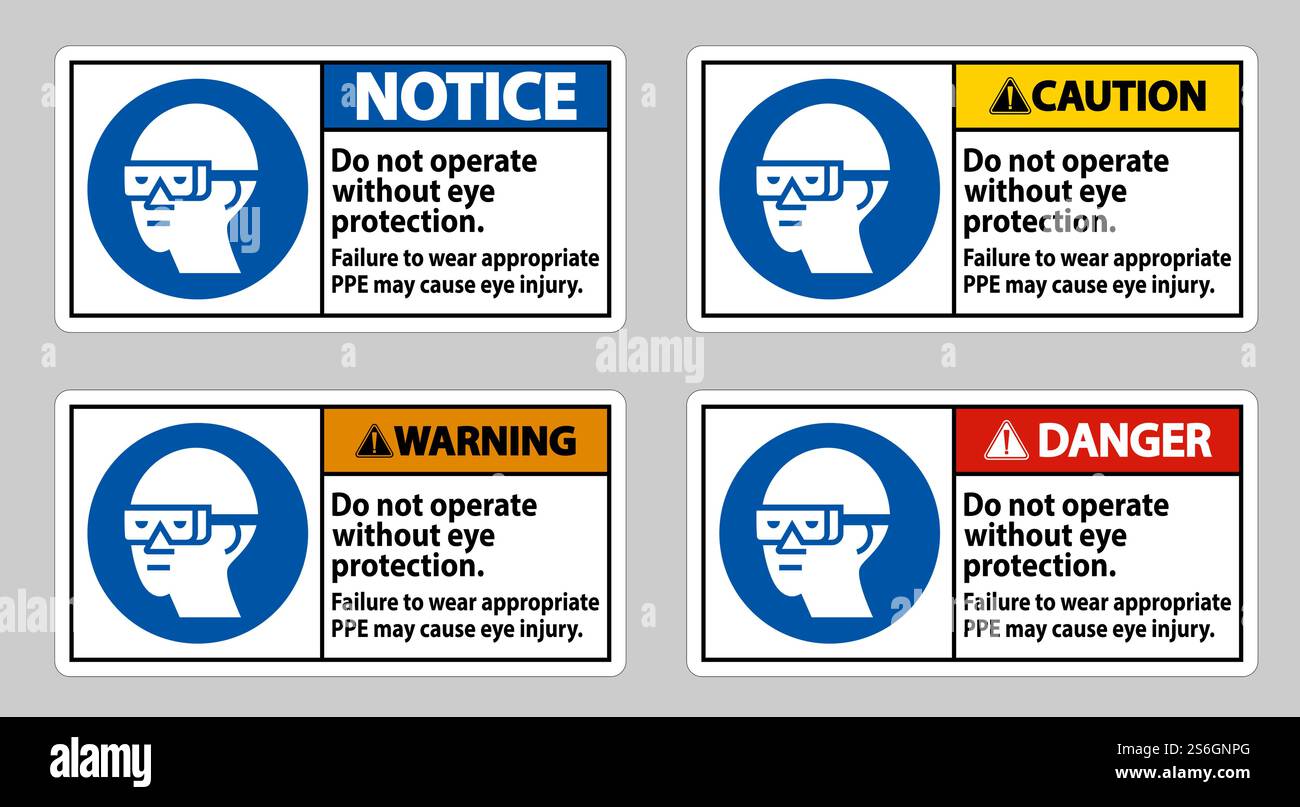 Do Not Enter Without Wearing Eye Protection,Vision Damage Can Result ...