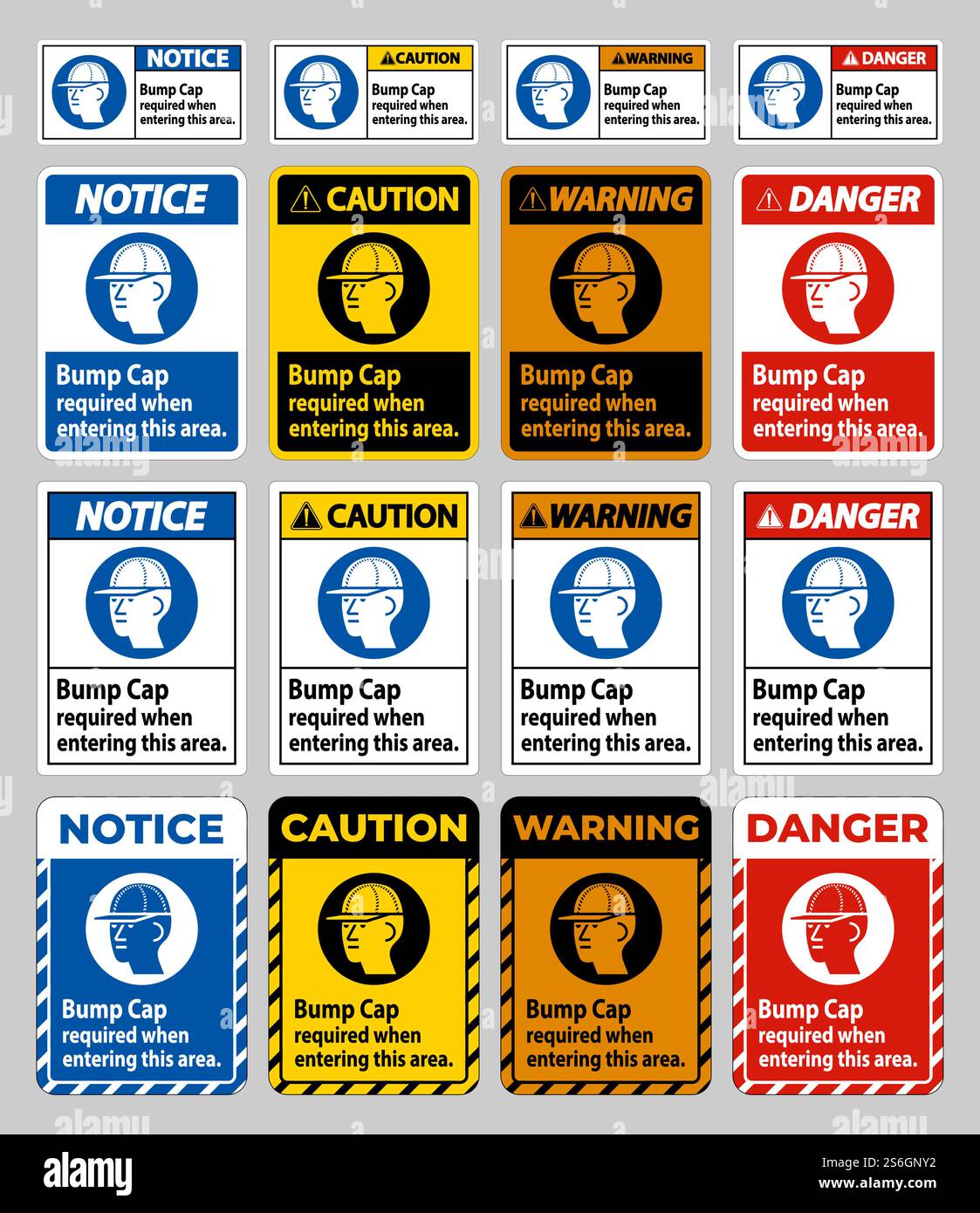 Bump Cap Required When Entering This Area Stock Vector Image & Art - Alamy