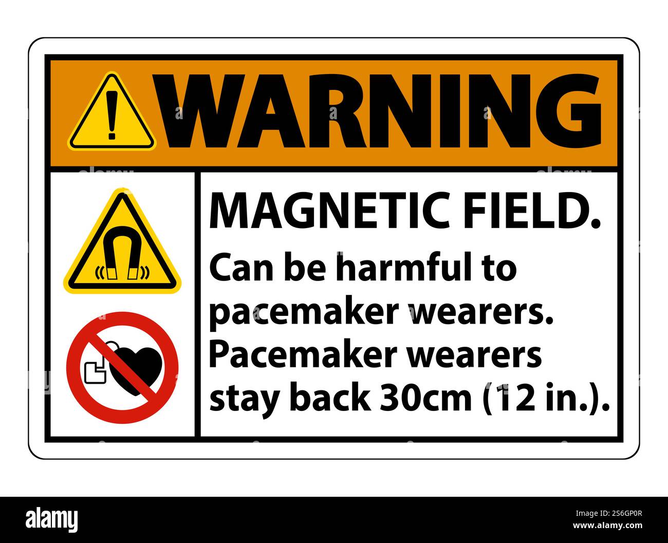 Warning Magnetic field can be harmful to pacemaker wearers.pacemaker ...