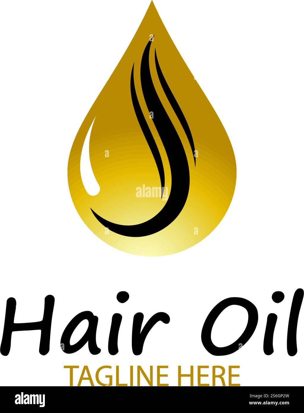 hair oil essential logo with drop oil and hair logo symbol-vector Stock ...