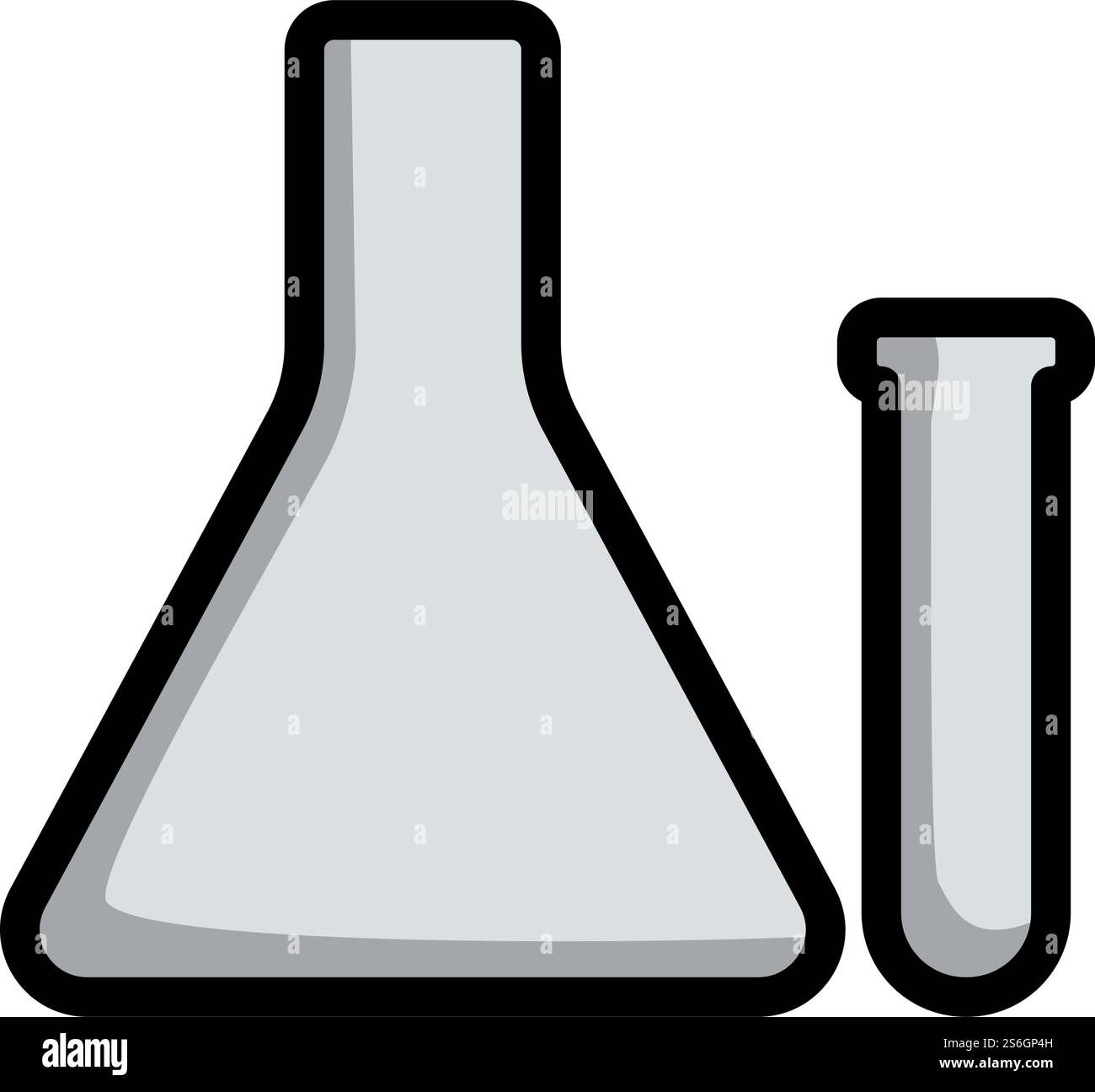 Icon Of Chemical Bulbs. Editable Bold Outline With Color Fill Design ...