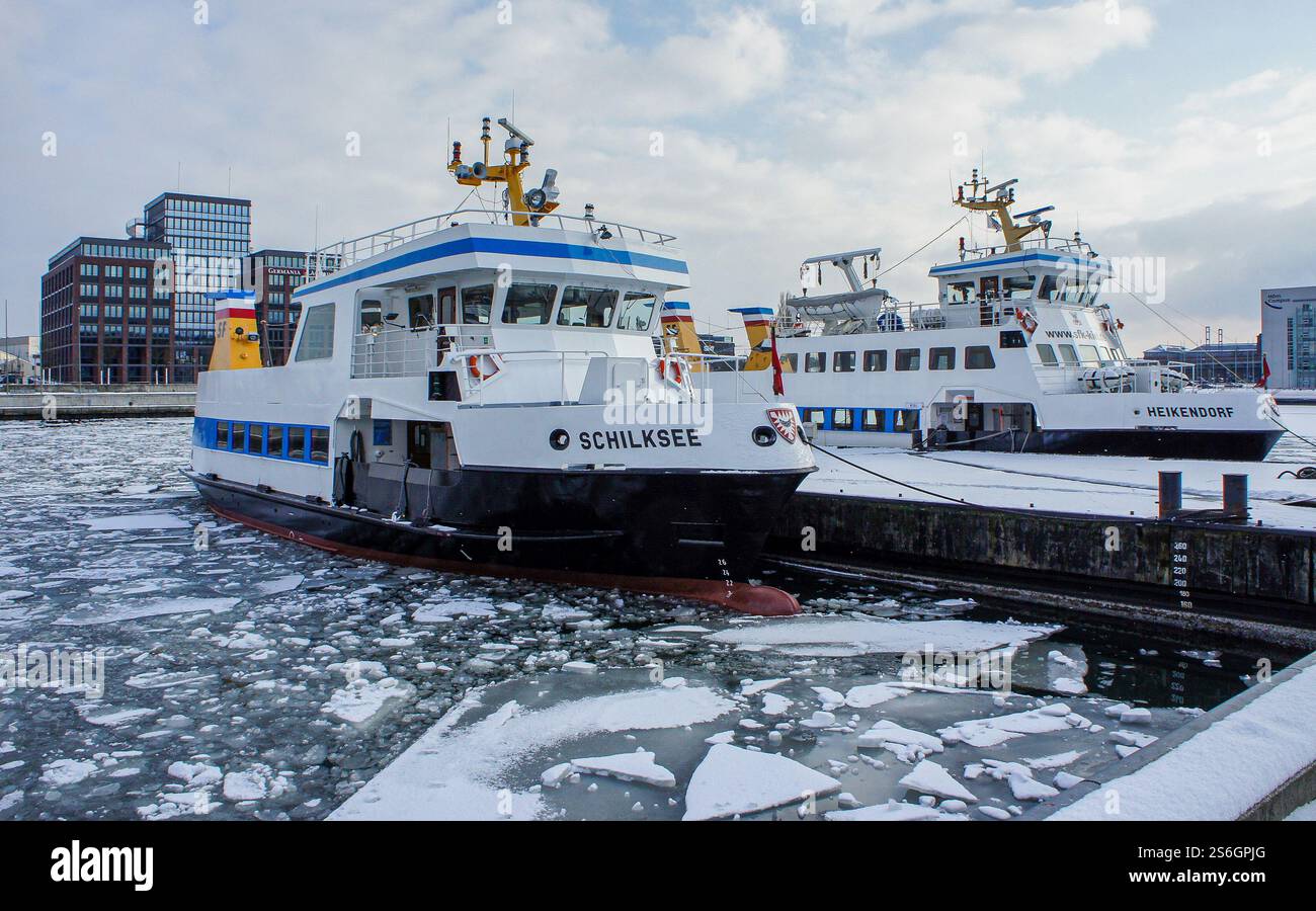 German ferries SCHILKSEE & HEIKENDORF, passenger ships, Kiel, Germany ...