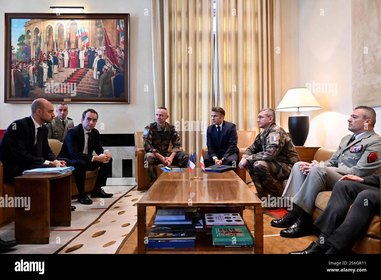 Beyrouth, Lebanon. 17th Jan, 2025. France's President Emmanuel Macron ...