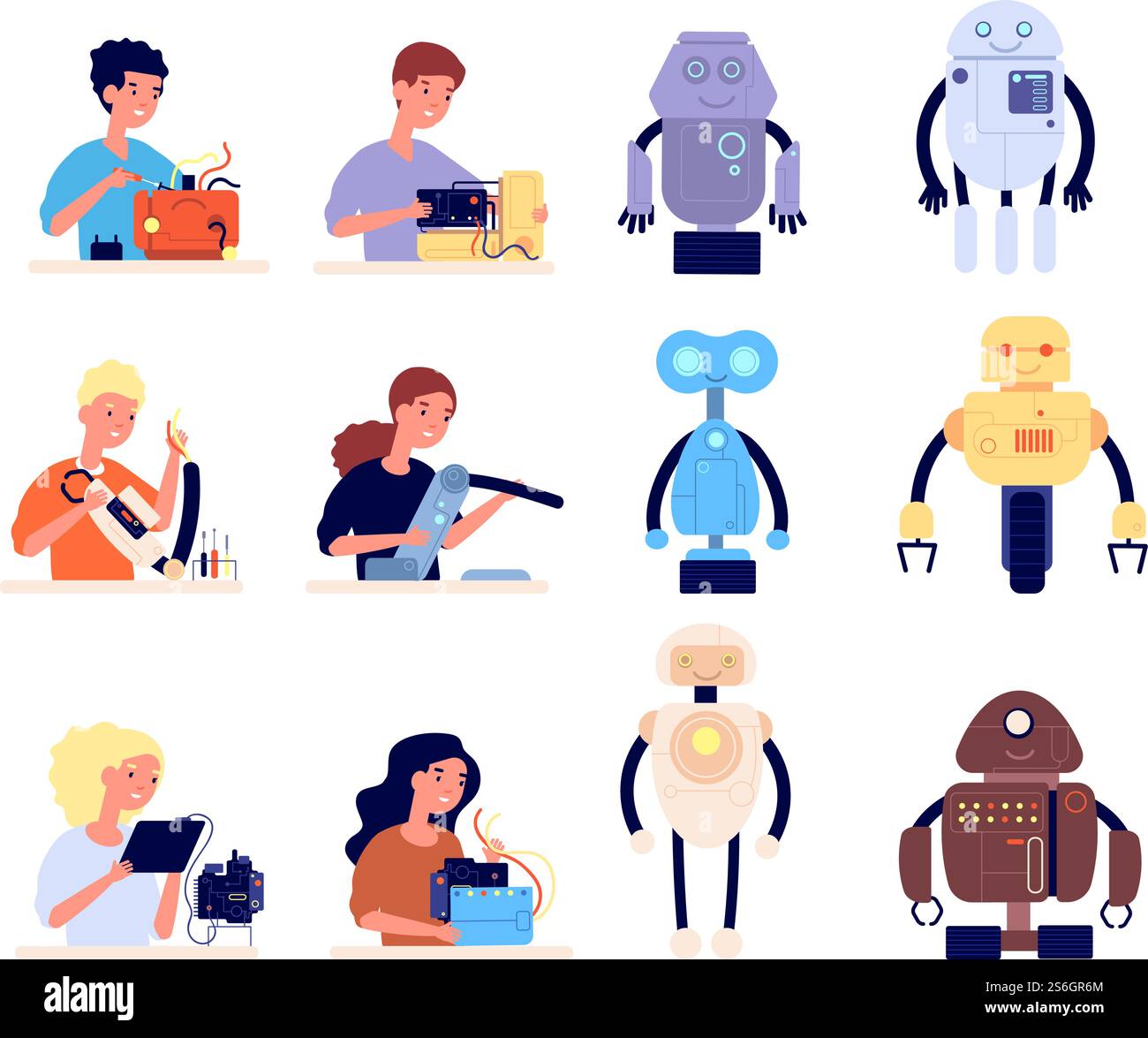 Robotics for kids. Children project, creating little smart toys ...