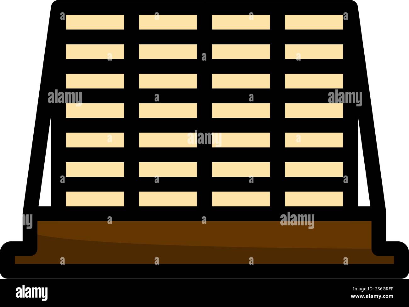 Icon Of Construction Pallet. Editable Bold Outline With Color Fill ...