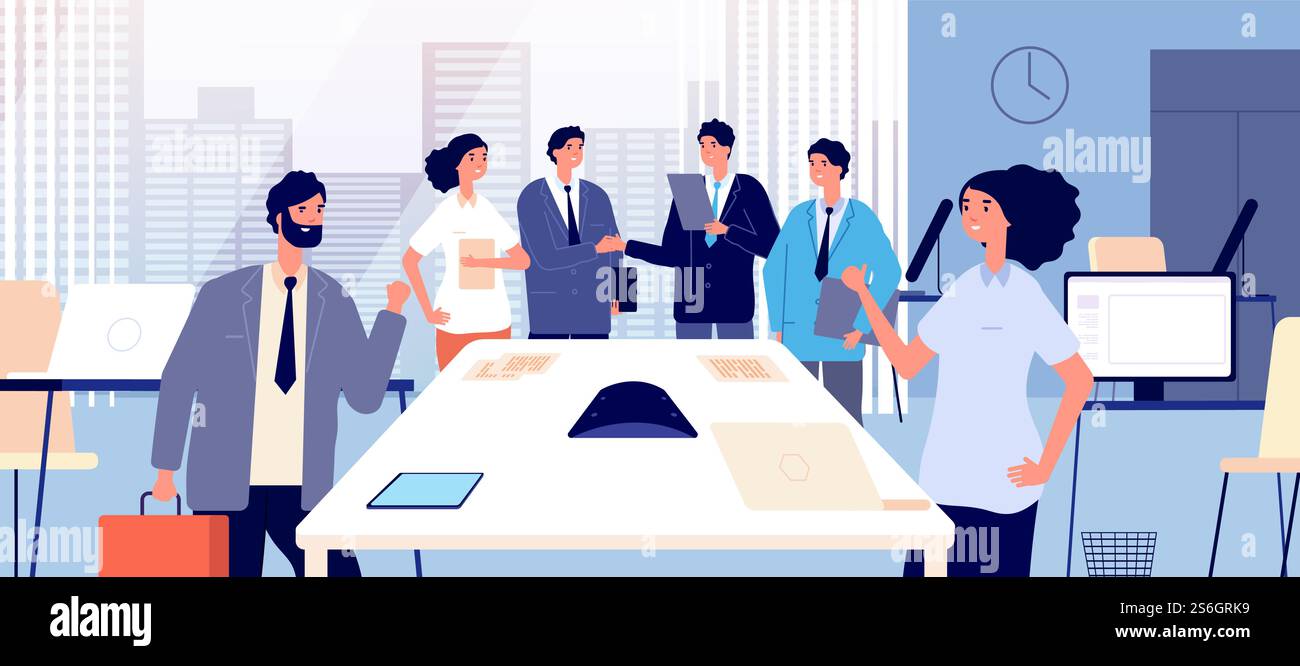 Business agreement. Business people shaking hands. Respect partnership ...