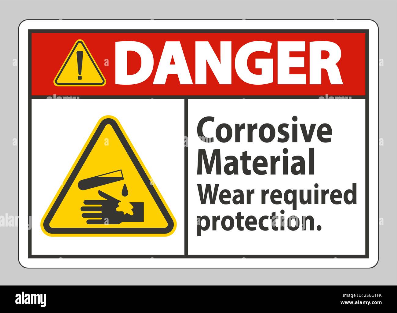 Notice sign corrosive materials hi-res stock photography and images - Alamy