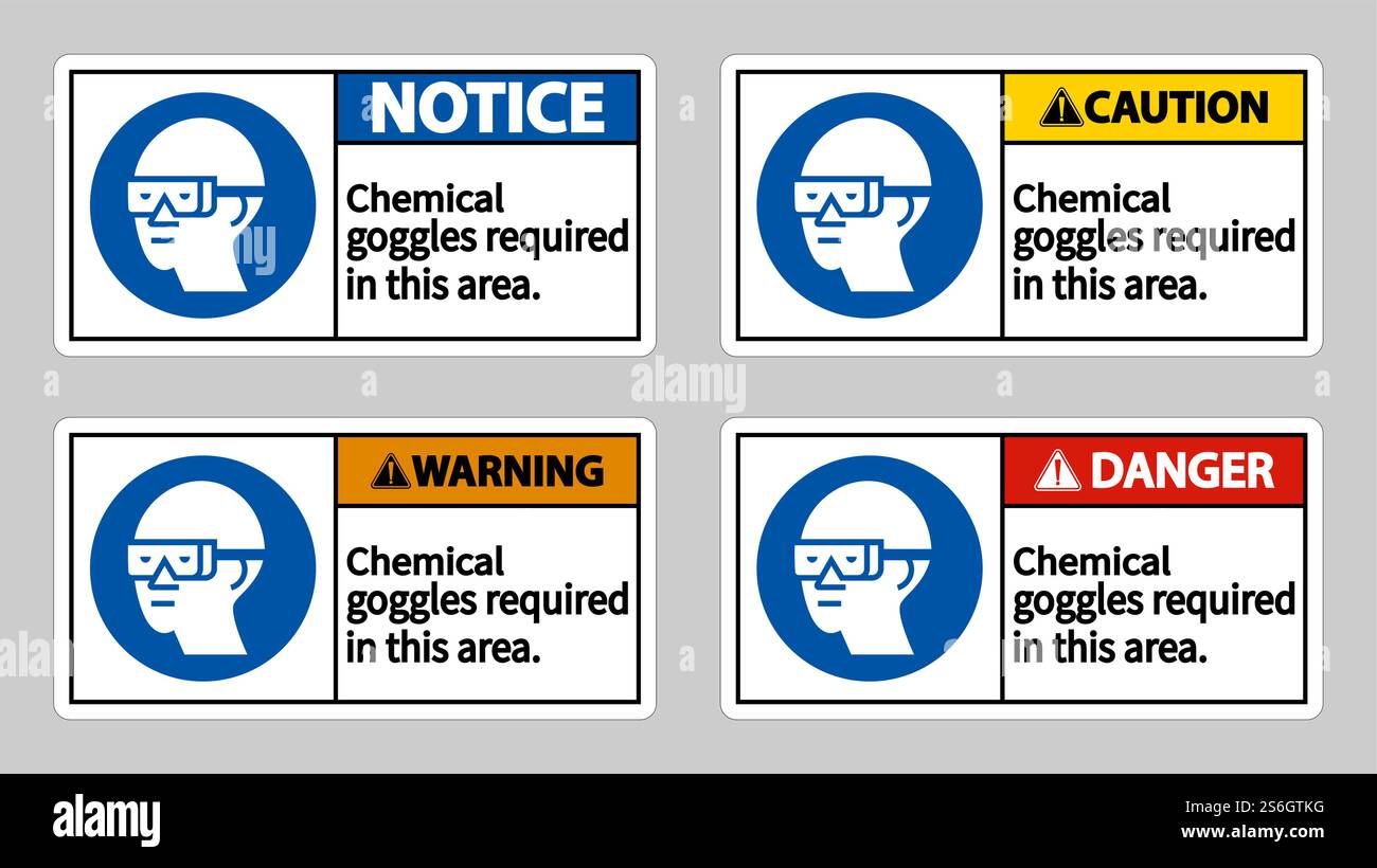 Caution sign wear chemical goggles hi-res stock photography and images ...