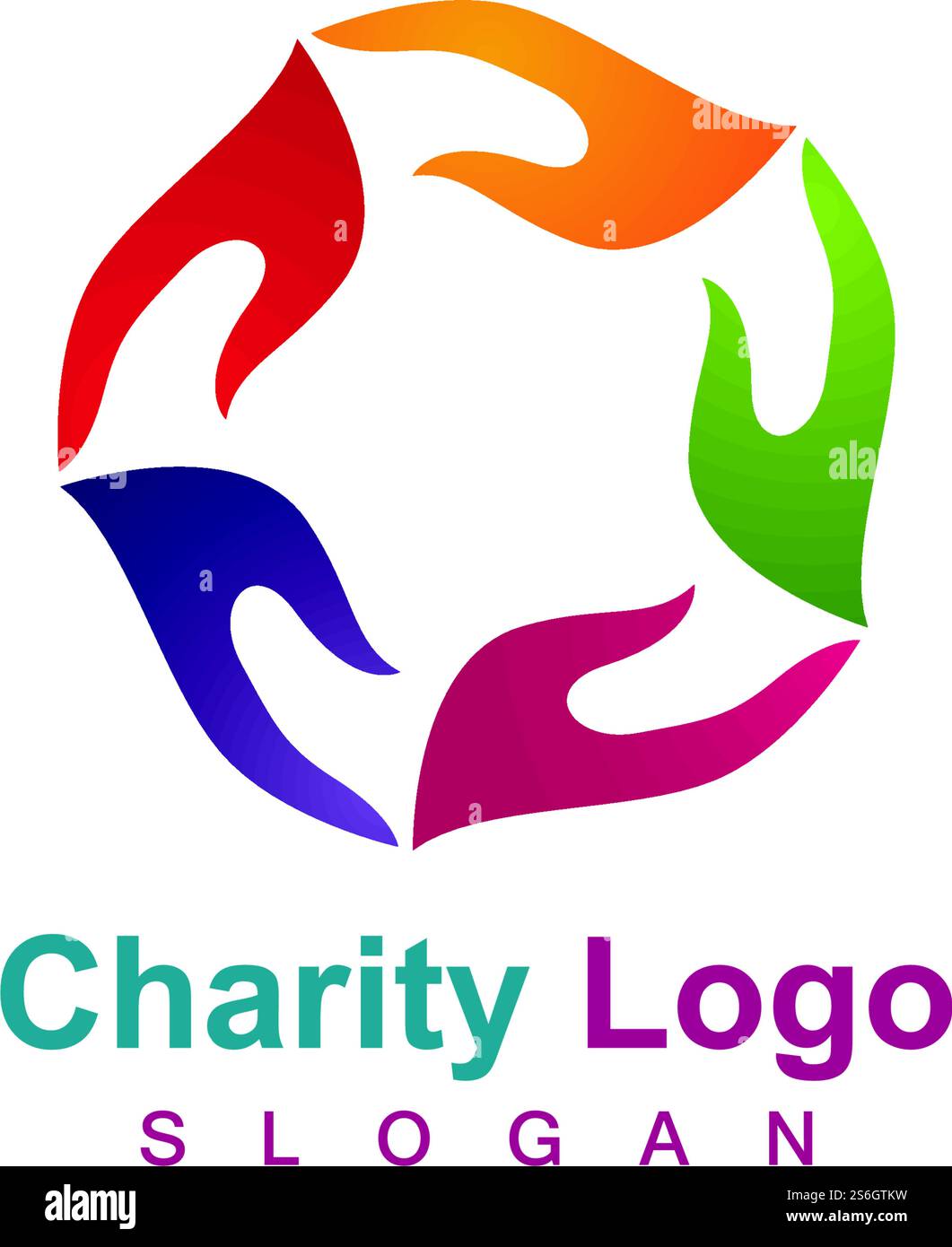 Illustration of charity logo design template vector Stock Vector Image ...
