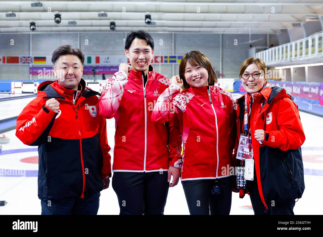 Turin, Italy. 13th Jan, 2025. (L to R) Taiki Kudo, Yui Ozeki (JPN ...