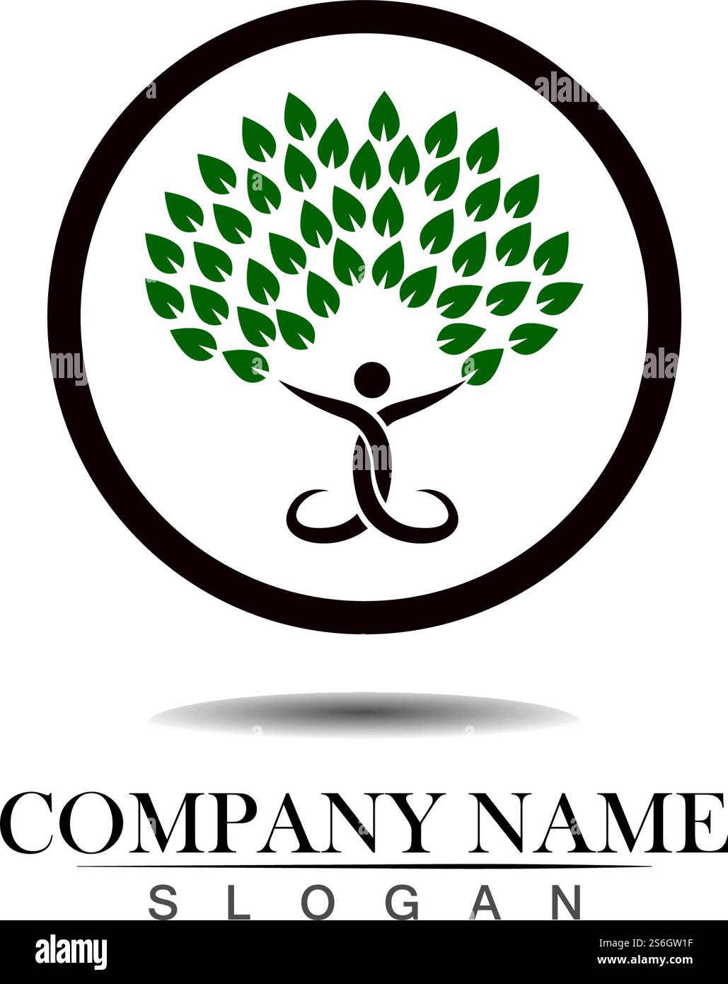 Tree human logo design. Human life logo icon Stock Vector Image & Art ...