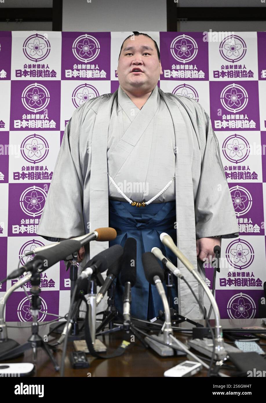 Mongolian-born Sumo grand champion Terunofuji, a 10-time tournament ...