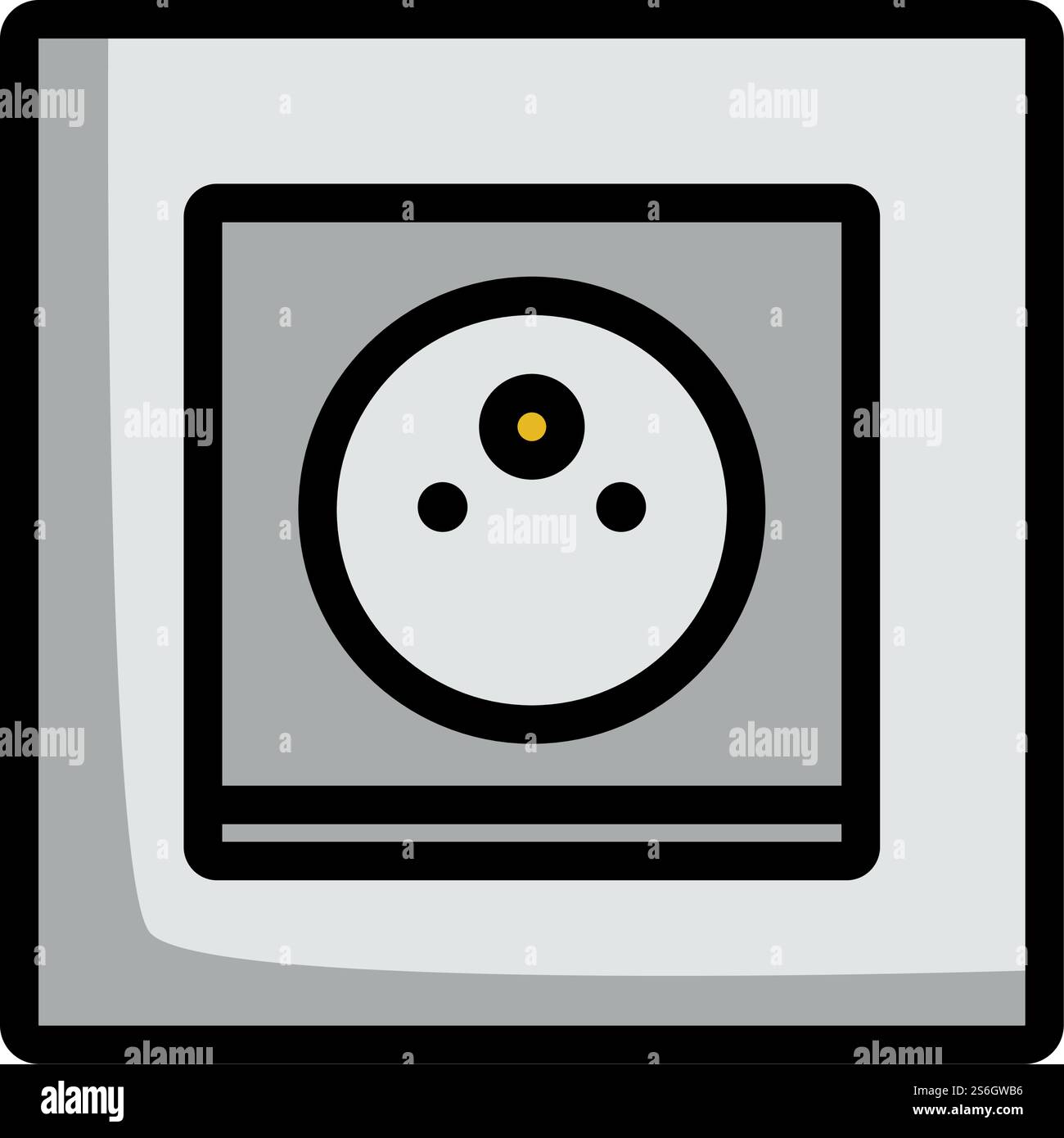 France Electrical Socket Icon. Editable Bold Outline With Color Fill ...
