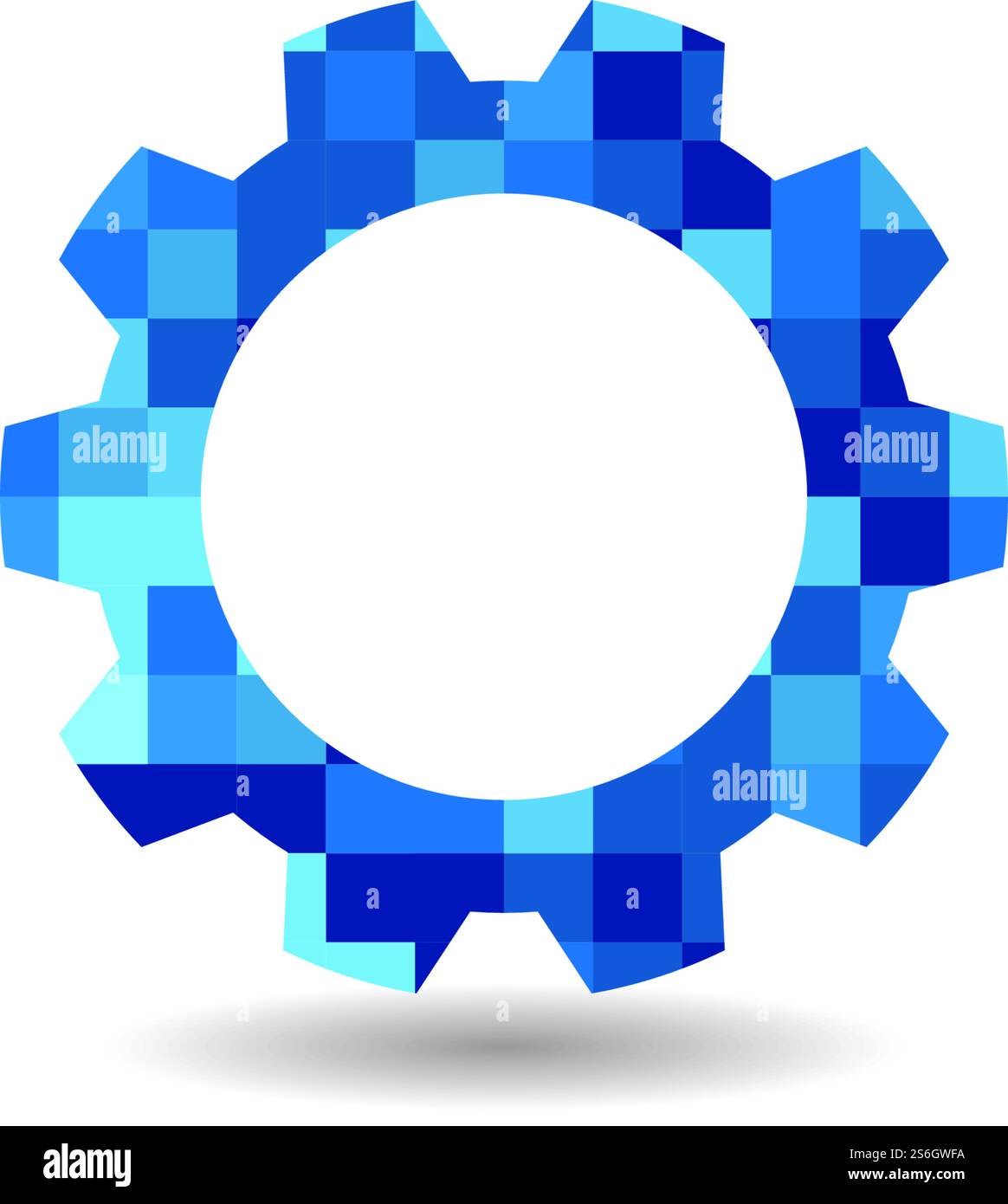 Pixel Gear illustration logo vector Stock Vector Image & Art - Alamy