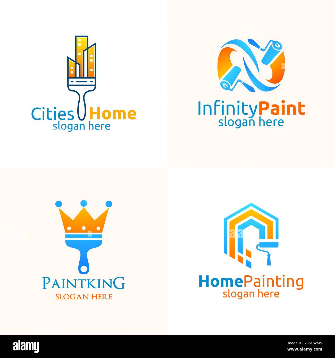 Painting Business Vector Logos Concept Stock Vector Image & Art - Alamy