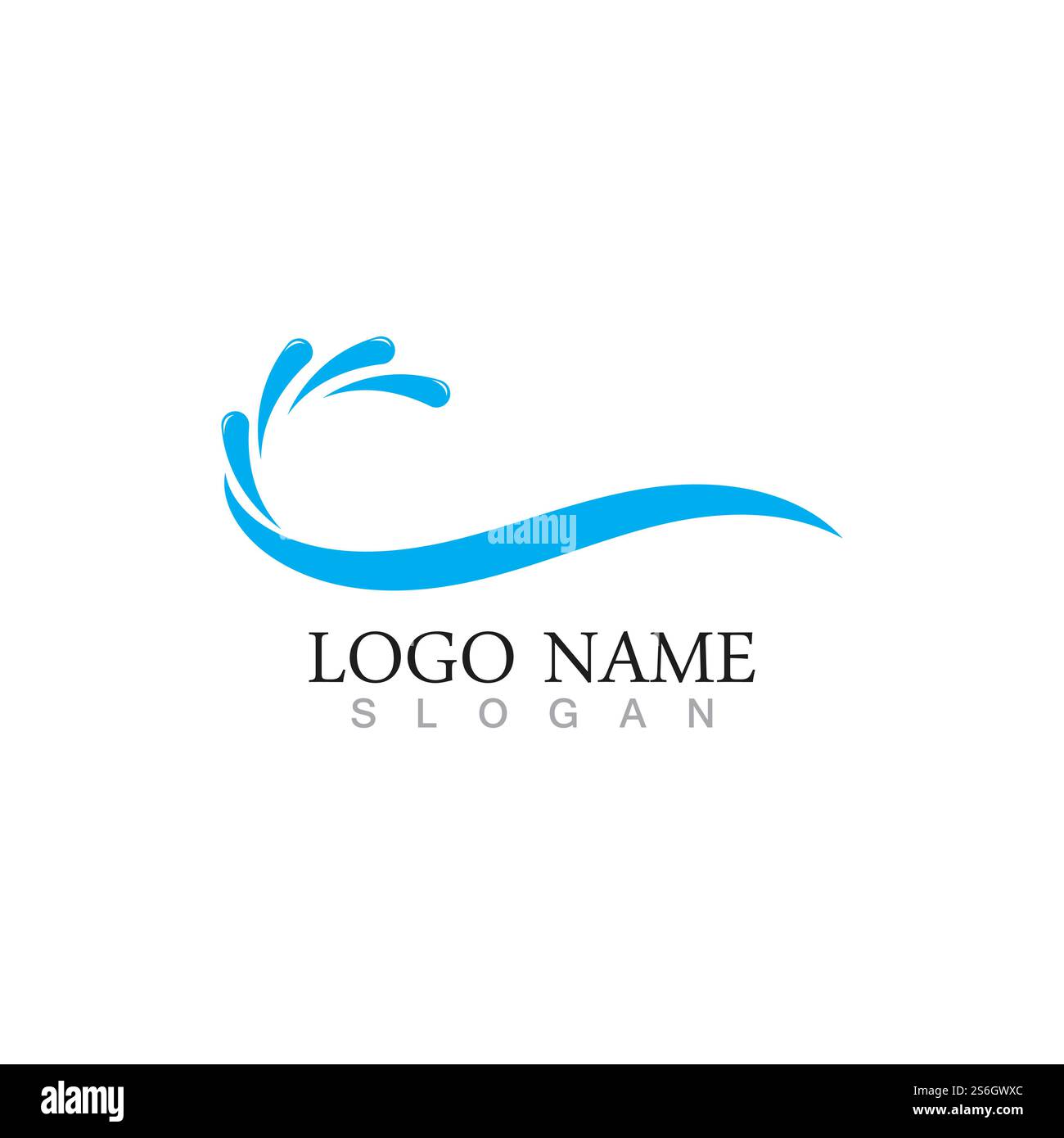Splash Water, Wave symbol and icon Logo Template Stock Vector Image ...