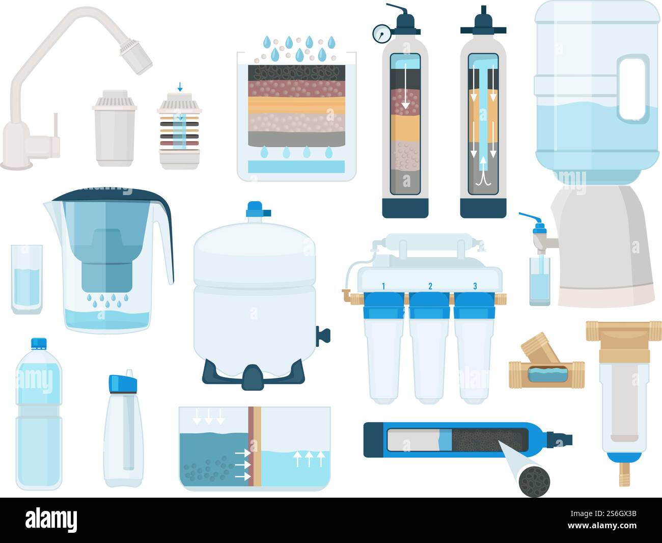 Filtering drinking water Stock Vector Images - Alamy