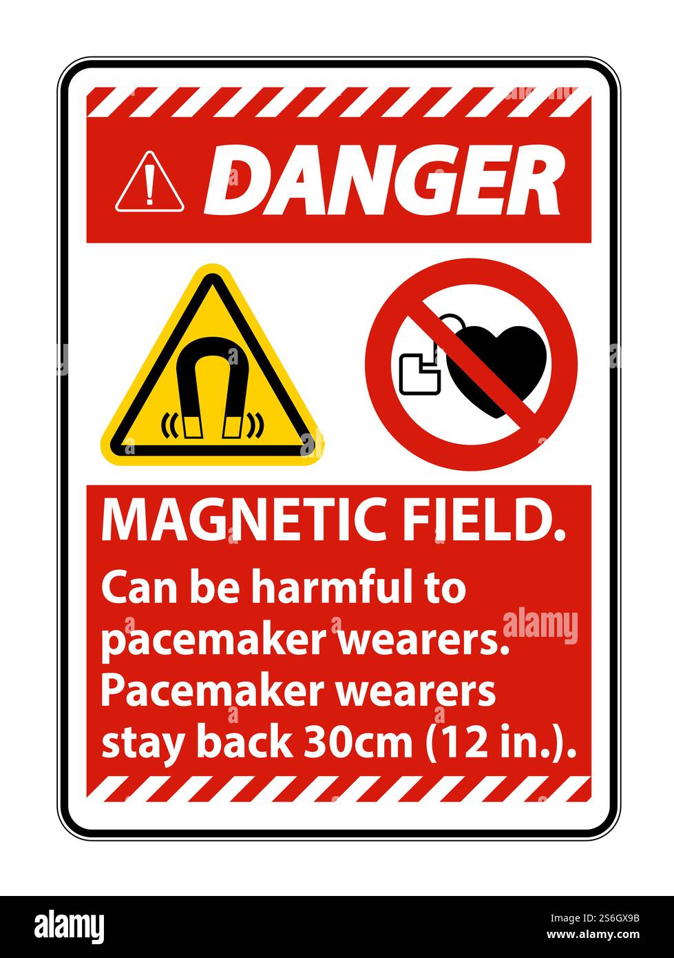 Danger Magnetic field can be harmful to pacemaker wearers.pacemaker ...
