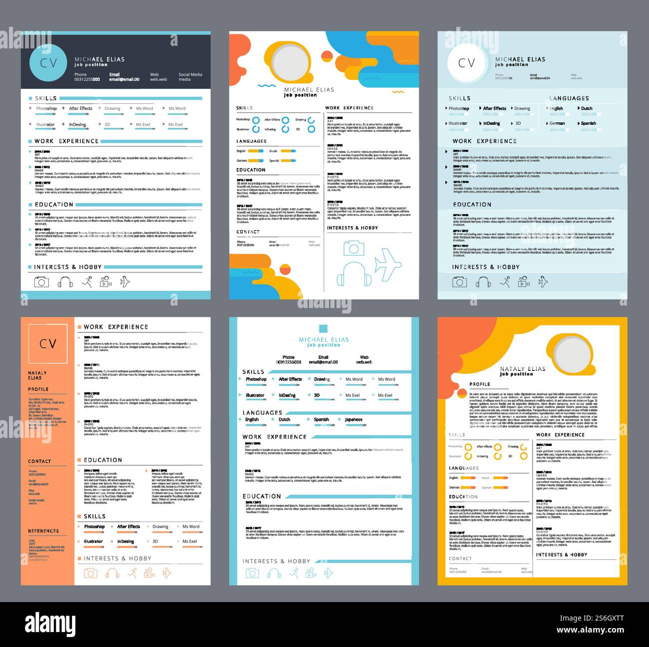 Resume template. Minimalist business curriculum elegant letter modern ...